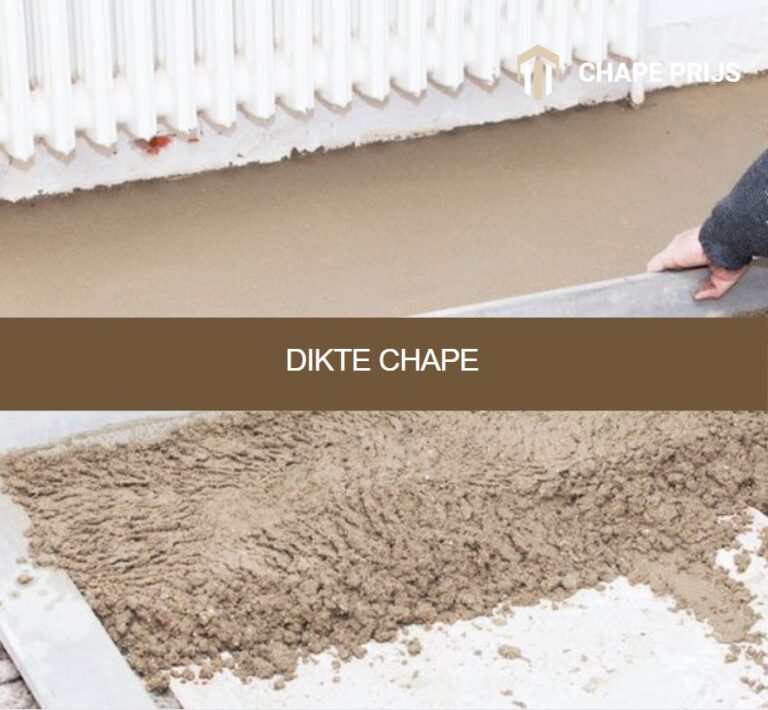 Dikte chape: minimaal en maximale dikte per soorten